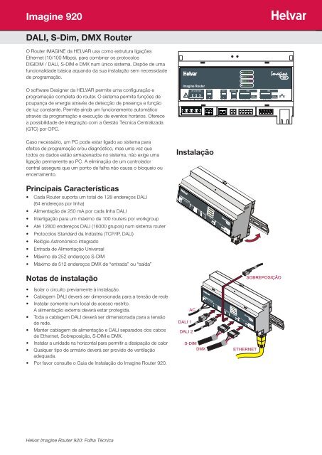 Imagine 920 DALI, S-Dim, DMX Router - Helvar