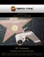 PRESSURE/TORQUE CONVERSION CHART - Rapid-Torc