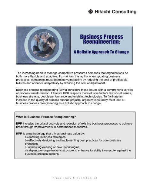 Business Process Reengineering - Hitachi Consulting