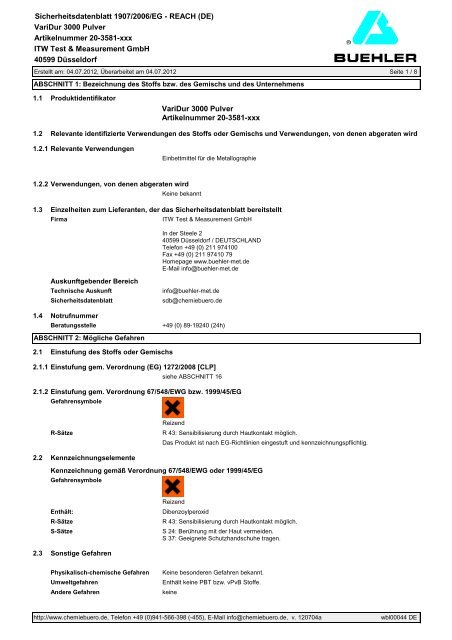 VariDur 3000 Pulver - Buehler GmbH