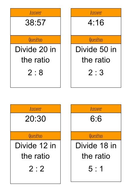 sharing ratio - Mr Barton Maths