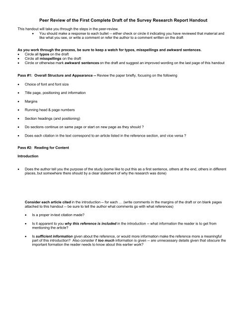 Peer Review Template Project