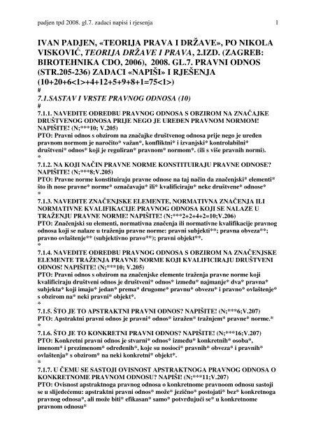 ivan padjen, «teorija prava i države», po nikola visković, teorija ...