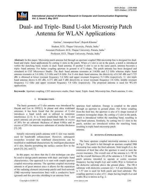 45-garima rana-DUAL AND TRIPLE BAND.pdf - Ijarcce.com
