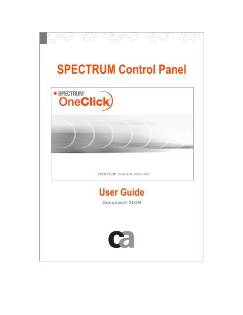 SPECTRUM Control Panel User Guide - Concord Support Home
