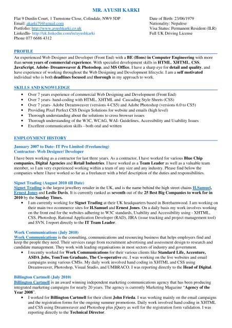 MR. AYUSH KARKI - Ayush Karki's Online Portfolio