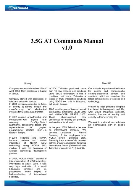 3.5G Modem AT commands Manual.pdf - Teltonika