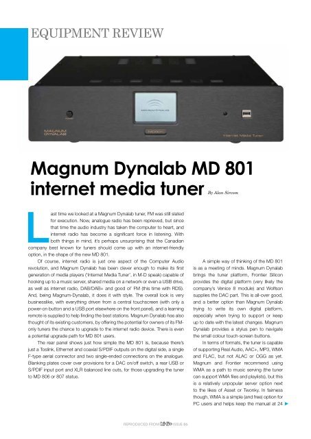 Magnum Dynalab MD 801 internet media tuner - Internet Radio Tuner