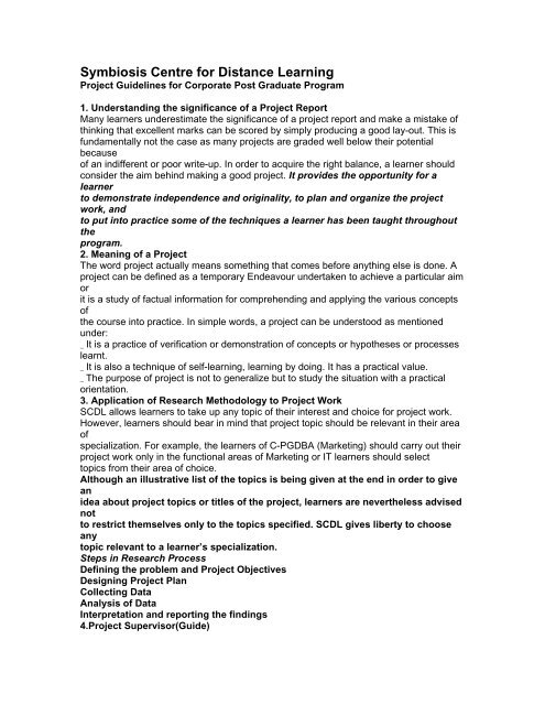 Symbiosis Centre for Distance Learning - SCDL