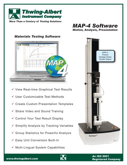 MAP-4 Software - Thwing-Albert Instrument Co