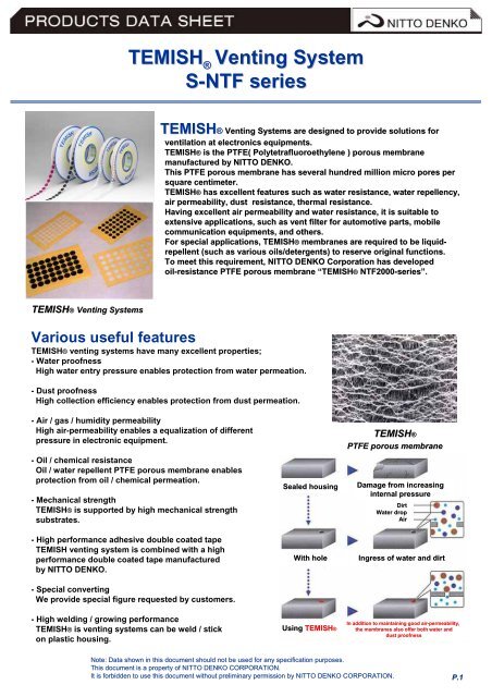 Nitto Vent Patches - Selectronix