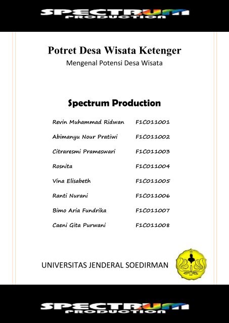 contoh Dokumen Pra Produksi