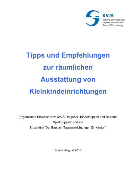 Tipps und Empfehlungen zur räumlichen Ausstattung von ...