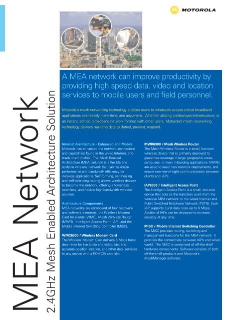 Mesh Enabled Architecture (MEA)