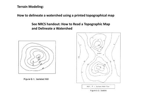Terrain Modeling: How to delineate a watershed using a printed ...