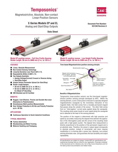 E-Series EP/EL - MTS Sensors