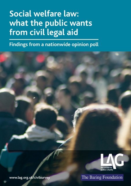 Social welfare law: what the public wants from civil legal aid