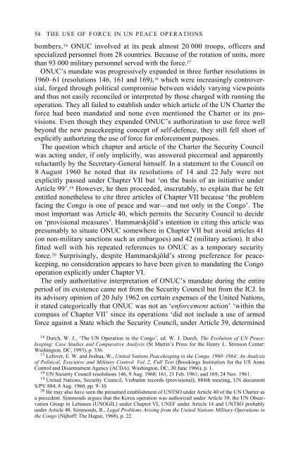 54 THE USE OF FORCE IN