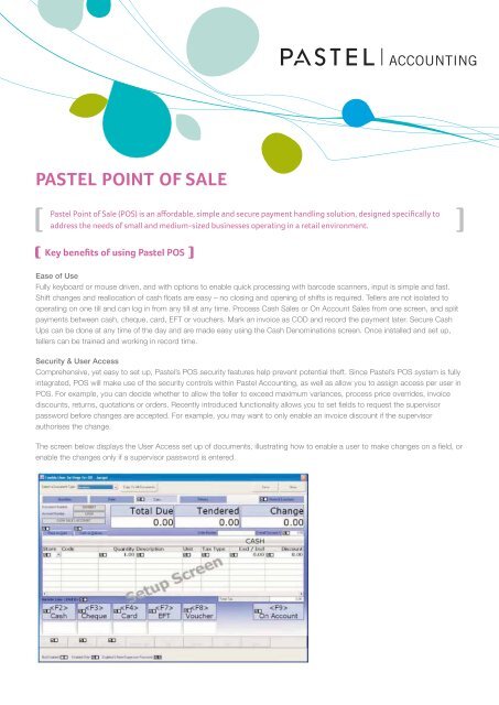 PASTEL POINT OF SALE