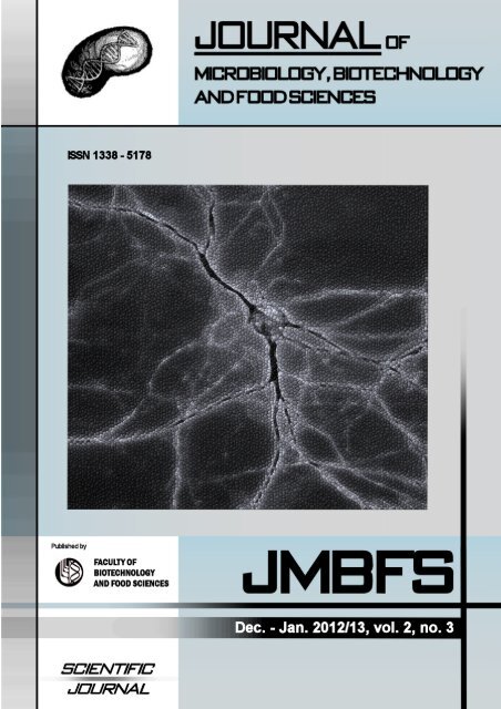 The Journal of Microbiology, Biotechnology and Food Sciences