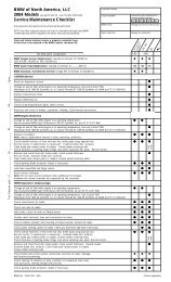 2003 BMW Service Checklist