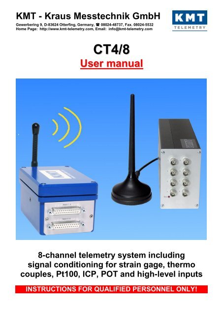 User manual - KMT Telemetry