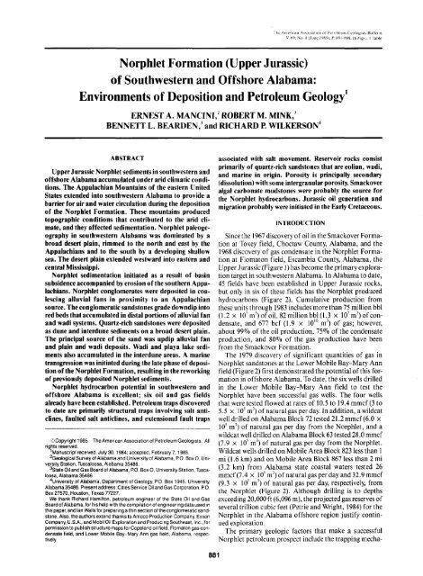 Norphlet Formation (Upper Jurassic) - Berg - Hughes Center