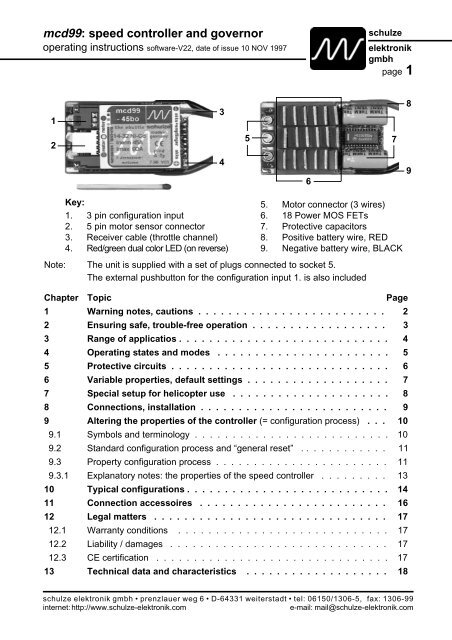 mcd99: speed controller and governor - Schulze Elektronik GmbH