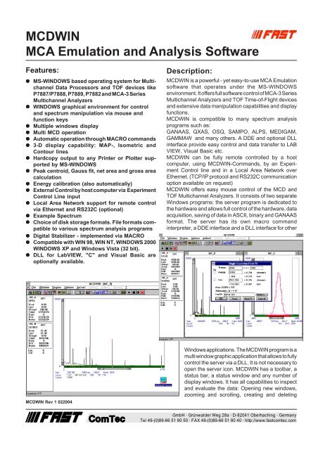 MCDWIN Rev1.pmd - FAST Comtec