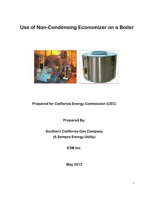 Use of Non-Condensing Economizer on a Boiler - Go Solar California