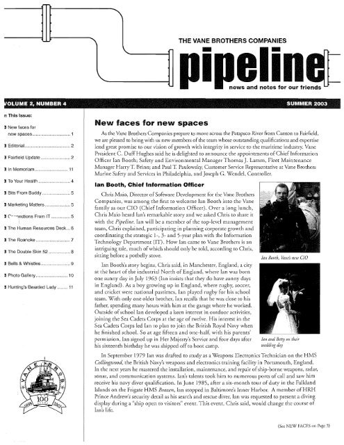 Summer 2003 - Vane Brothers