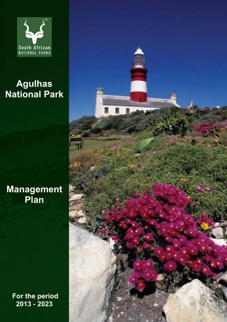 Agulhas National Park Management Plan - SANParks