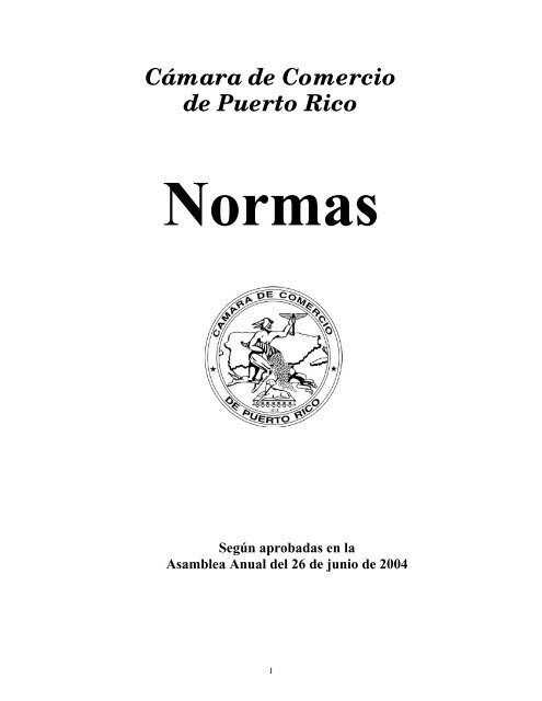 Normas - CÃ¡mara de Comercio de Puerto Rico