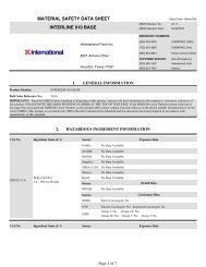 material safety data sheet interline 955 white base - datasheets ...