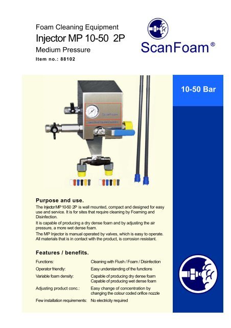 Injector MP 10-50 2P - ScanFoam-Com