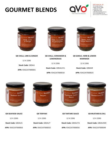 AVO Brand Guide - Gourmet Blends.pdf - AVO Trading