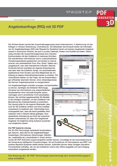 Angebotsanfrage (RfQ) mit 3D PDF - Prostep AG