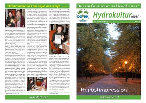 Hydrokulturintern - DGHK