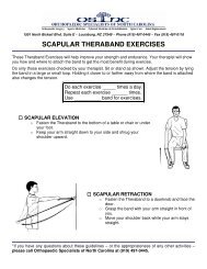 SCAPULAR STABILIZATION EXERCISES
