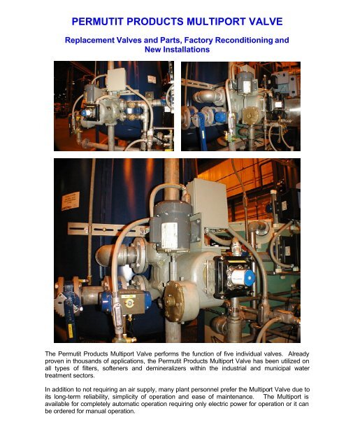 permutit products multiport valve - Siemens Water Technologies