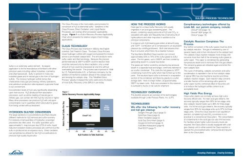 SULFUR PROCESS BROCHURE - Linde Process Plants, Inc.