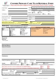 REFERRAL FORM COUNSELLING IN PRIMARY CARE (CIPC ...