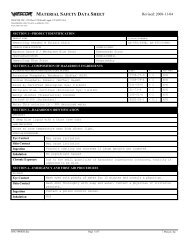 MSDS - Diversey Inc. - Material Safety Data Sheets