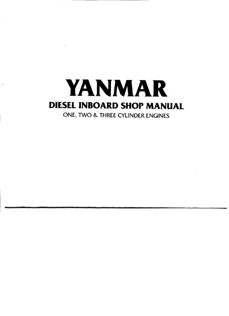 Yanmar 2gm Manual