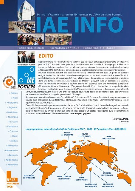novembre 2008 - IAE de Poitiers - UniversitÃ© de Poitiers