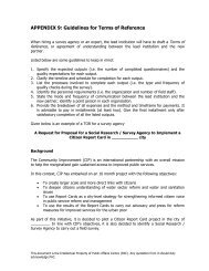 Examples of Sampling Design - Citizen Report Card