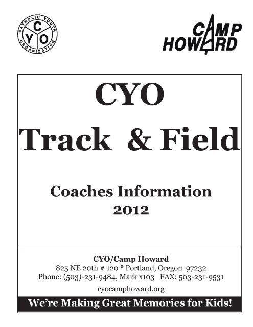 the Coaches Manual - CYO Camp Howard