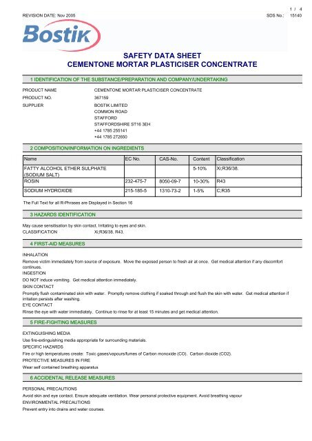 602736 COSHH Datasheet (PDF) - Travis Perkins