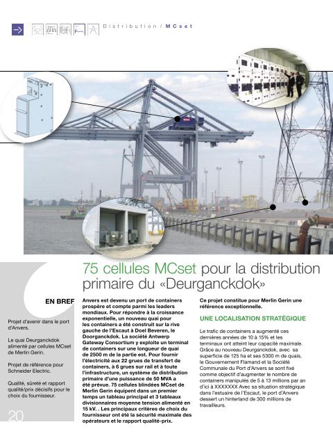 75 cellules MCset pour la distribution primaire du ... - Schneider