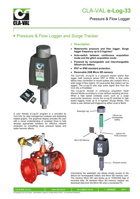 CLA-VAL e-Log-33 - Cla-Val UK